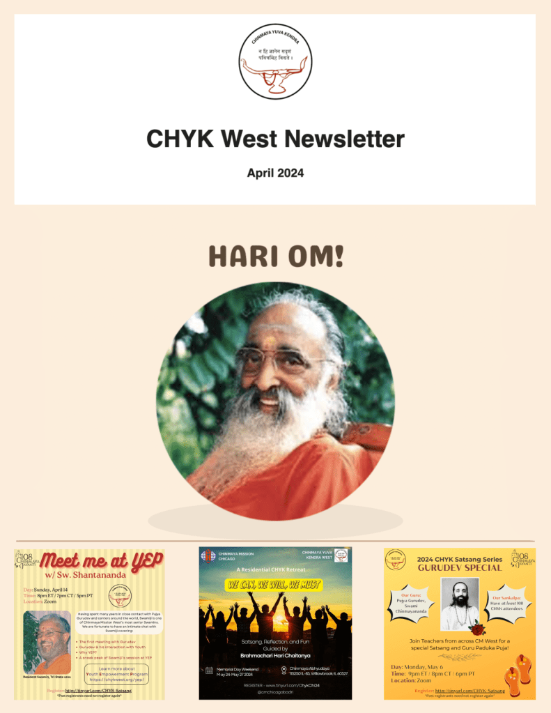 CHYK West | Youth wing of Chinmaya Mission centers of North America ...